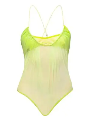 NENSI DOJAKA Cami Gathered Bodysuit - Yellow