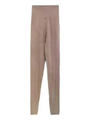 JW Anderson Pointelle Bow Leggings - Neutrals