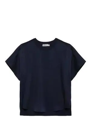 Simkhai Addy Crew-Neck Short-Sleeve T-Shirt Blue