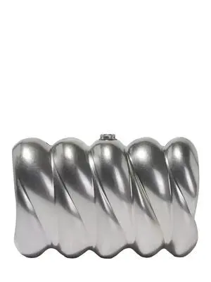 Simkhai Reya Sculpted Clutch - Silver