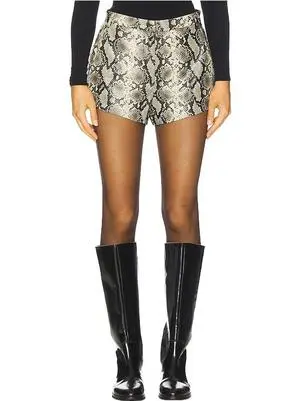 Line & Dot Python Print Short - Grey