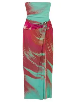 Simkhai Emma Strapless Maxi Dress - Red