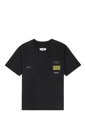 MAISON MARGIELA Round-neck Patch-detail T-shirt - Black