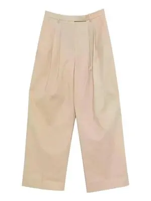 Mark Kenly Domino Tan Pleated Trousers - Neutrals