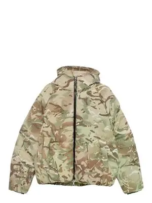 COLE BUXTON Hooded Camouflage Jacket - Green