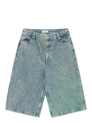 Sandro Acid Wash Denim Shorts - Blue