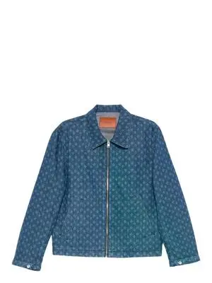 Sandro Patterned Zip-front Jacket - Blue