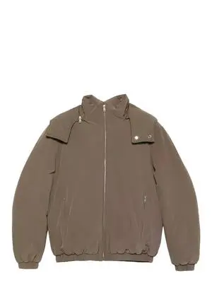 Sandro Zip-front Hooded Jacket - Brown