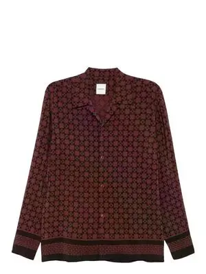 Sandro Square Cross-print Shirt - Brown