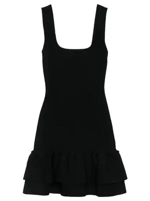 Sandro Ruffle-hem Mini Dress - Black