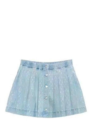 Maje Cotton Mini Skirt - Blue