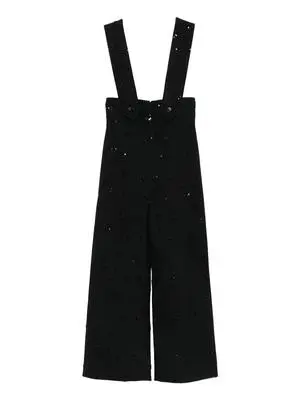 Maje Sequin-embellished Trousers - Black