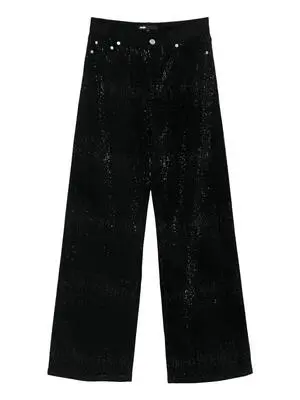 Maje Embellished Five-pocket Jeans - Black