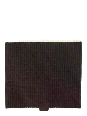 Sandro Ribbed Knit Scarf - Brown