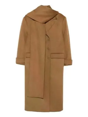 SANDRO Brushed-Wool Double-Breasted Coat