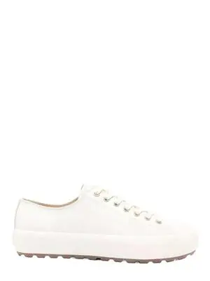 Sandro Leather Sneakers - Neutrals