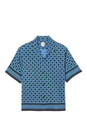 Sandro Printed Short-sleeve Shirt - Blue