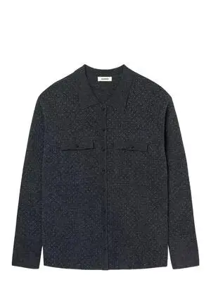 Sandro Button Long-sleeve Cardigan - Grey