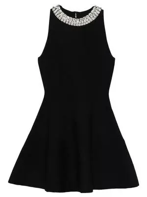 Sandro Embellished Flared Dress - Black