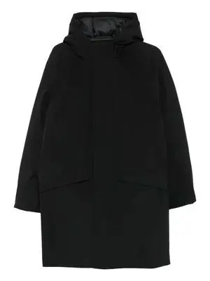 Sandro Hooded Panelled Coat - Black