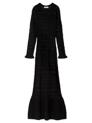 Sandro Rhinestone-embellished Maxi Dress - Black