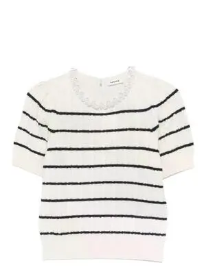 Sandro Striped T-shirt - Neutrals