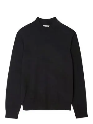 Sandro Wool Long Sleeve Sweater - Blue