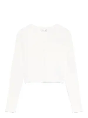 SANDRO Ribbed Crew-Neck Cardigan