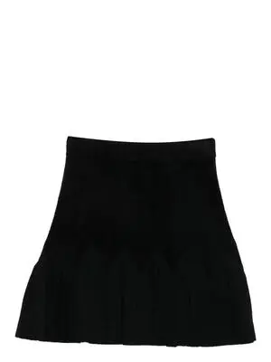 Sandro A-line Pleated Skirt - Black