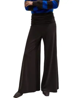 ME+EM Wide Leg Palazzo Pant - Warm Chocolate