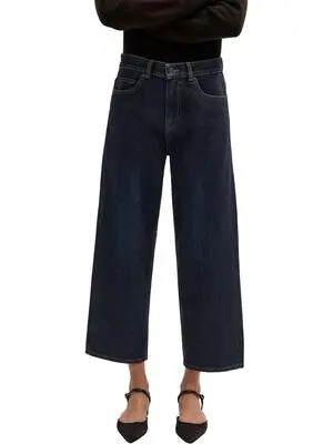 ME+EM Relaxed Straight Cropped Jeans - Rinse Wash