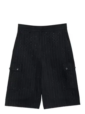Sandro Tailored Pinstriped Shorts - Blue