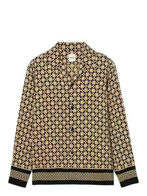 Sandro Geometric-pattern Shirt - Neutrals