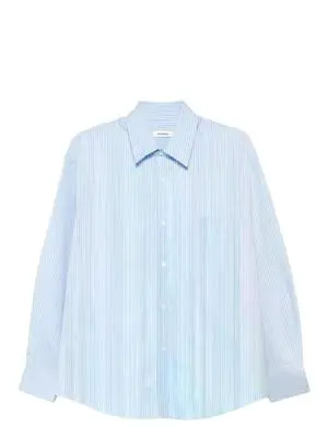 Sandro Striped Cotton Shirt - Blue