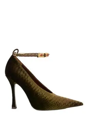 Roberto Cavalli Pointed Strap Pumps - Green