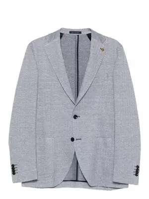 LATORRE Herringbone-pattern Blazer - Blue