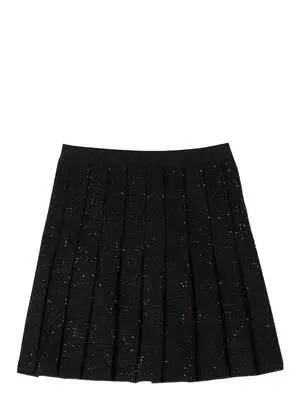 Sandro Pleated Mini Skirt - Black