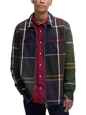 Barbour Zipped Tartan Shirt - Green