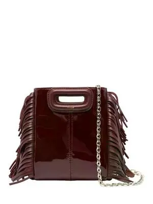 Maje Mini Fringe-edged Crossbody Bag - Red