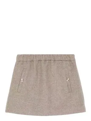 Maje Pocket-detail Elasticated Skirt - Neutrals