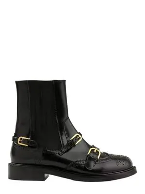Sandro Buckle-detail Boots - Black