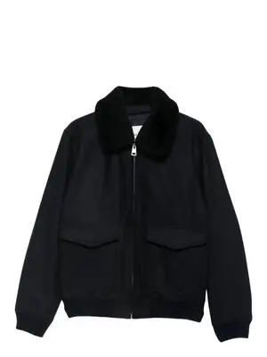 Sandro Zip-up Bomber Jacket - Blue