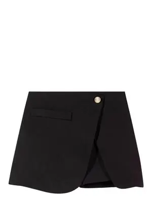 Maje Draped-panel Mini Shorts - Black