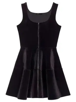 Maje Zip-fastening Sleeveless Mini Dress - Black