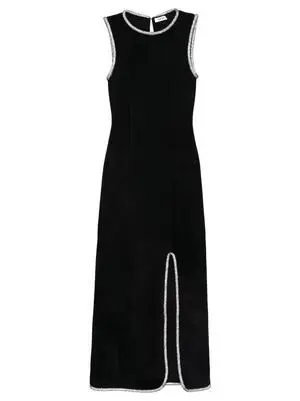 Sandro Embellished Split Maxi Dress - Black