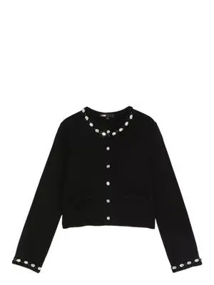 Maje Embellished-button Cardigan - Black