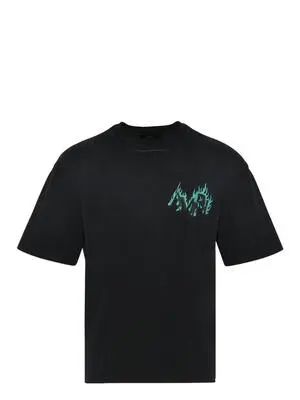 Amiri Flames Os Tee - Black
