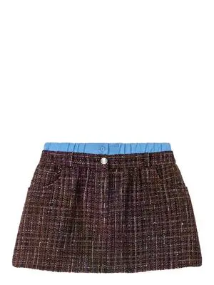 Maje Button Mini Skirt - Brown