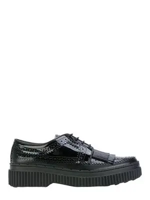 TOD'S Fringed Flatform Brogues - Black