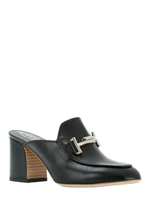TOD'S 80mm Leather Mules - Black